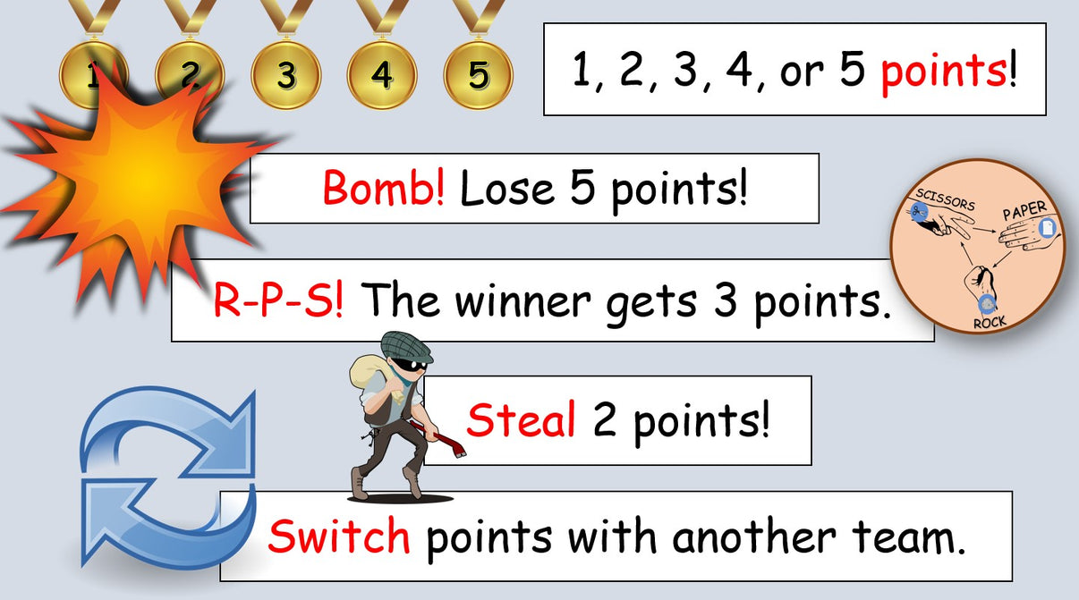 ESL Bomb Game [3x4 Grid Template] – Teacher Val