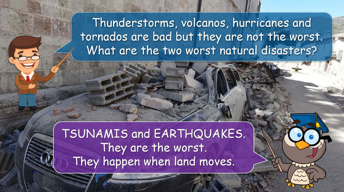 Natural Disasters 2 - Grade 5-6 PowerPoint Lesson with Video – Teacher Val