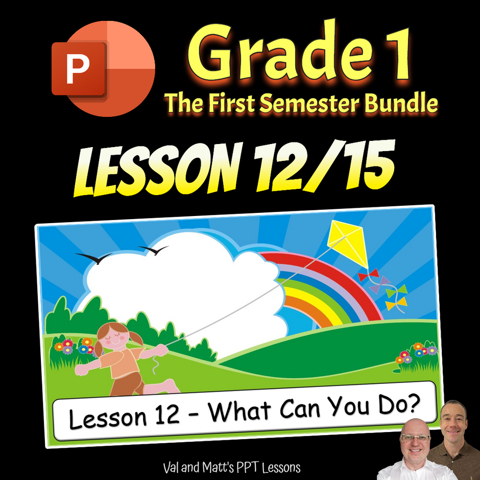 Grade 1 - The First Semester Bundle (15 PPT Lessons) – Teacher Val