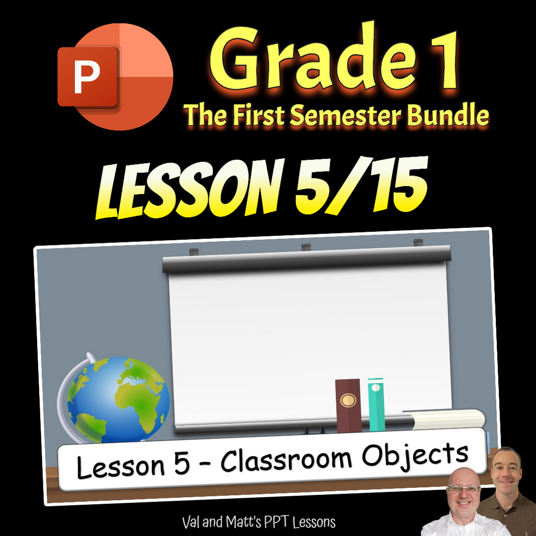 Grade 1 - The First Semester Bundle (15 PPT Lessons) – Teacher Val