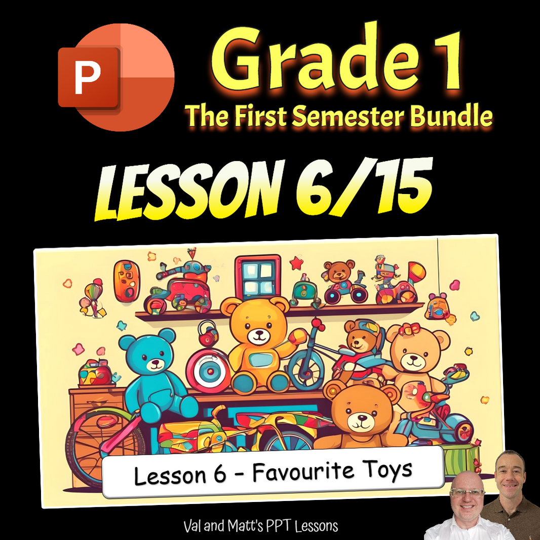 Grade 1 - The First Semester Bundle (15 PPT Lessons) – Teacher Val