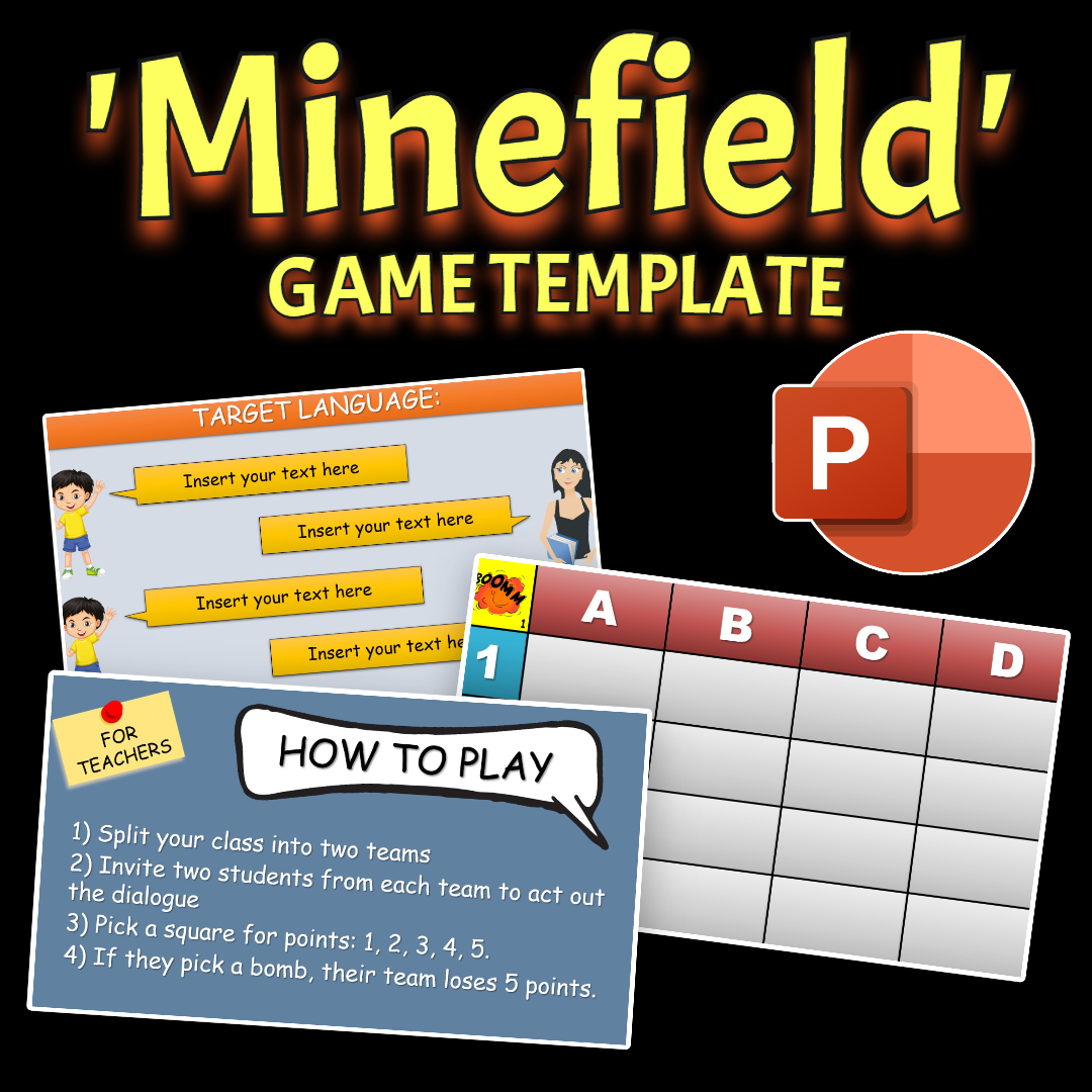 "Minefield" PPT Game Template – Teacher Val