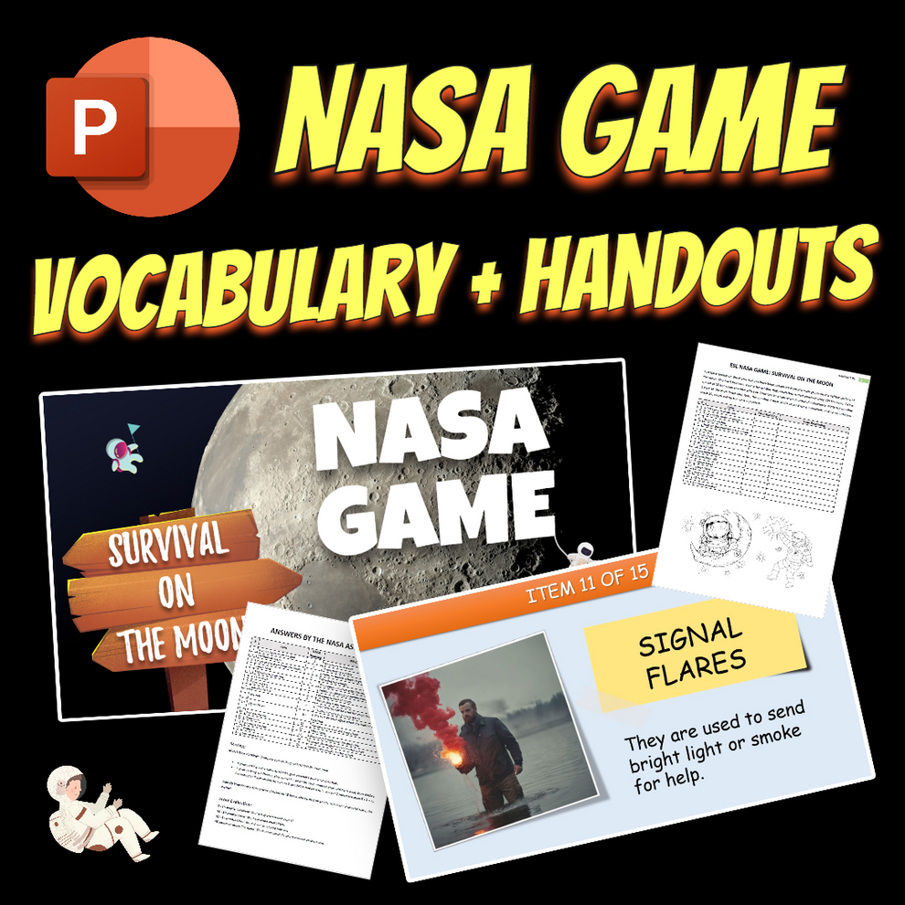 NASA Moon Survival Game Vocabulary and Handouts – Teacher Val