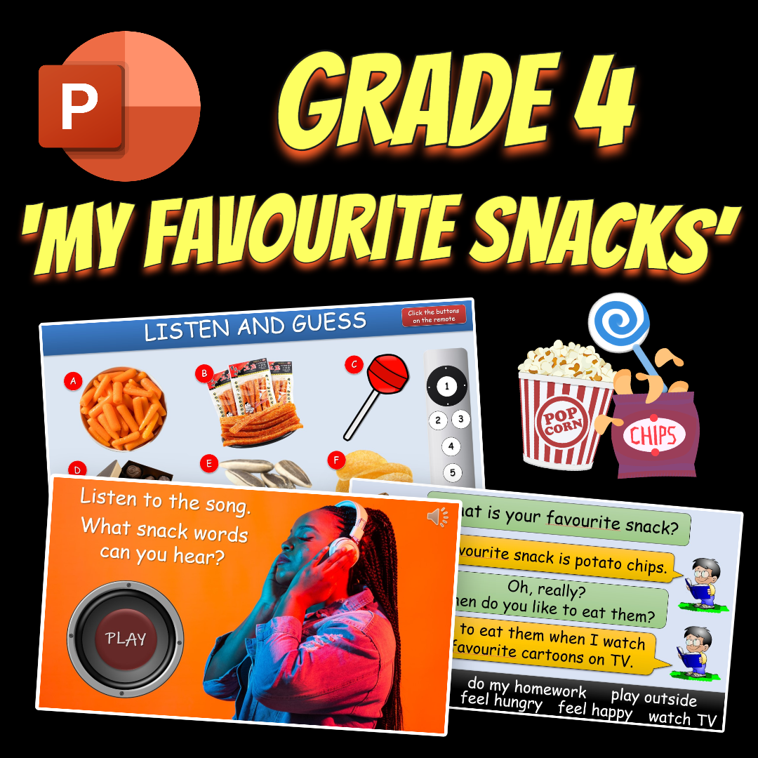 My Favourite Snacks - Grade 4 PowerPoint Lesson – Teacher Val